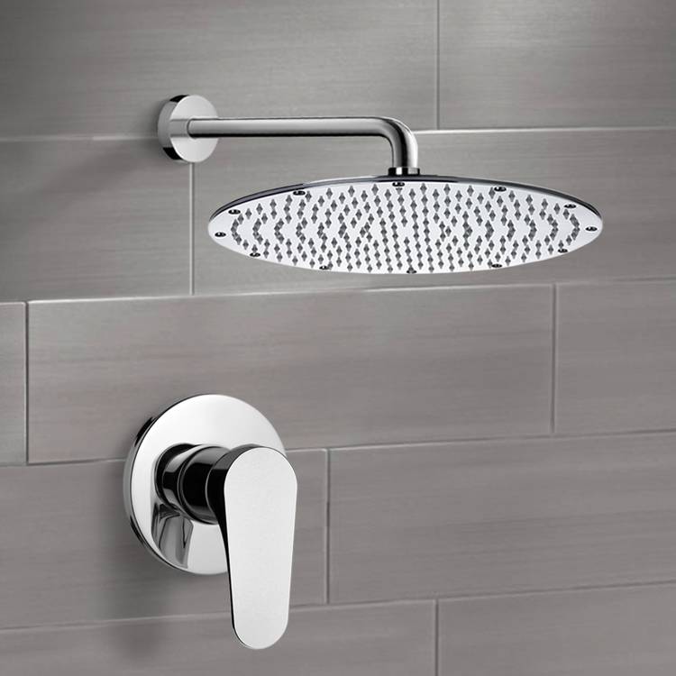 Mario Shower Faucet Set with 14" Rain Shower Head